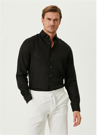 Network Erkek Comfort Fit Siyah Keten Gömlek 38 Eu Network Erkek Comfort Fit Siyah Keten Gömlek 38 Eu