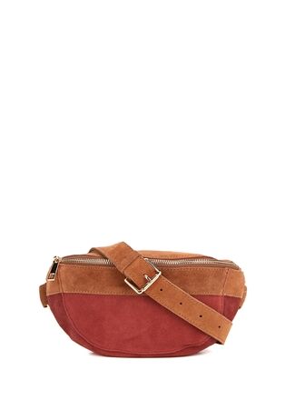 Wild Kadın Taba Deri Bel Çantası Kahverengi EU