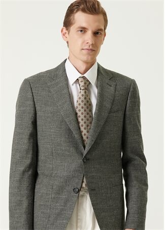 Pal Zileri Erkek Yeşil Kelebek Yaka Yün Ceket 50 IT