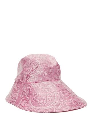 Etro Kadın Pembe Etnik Desenli Şapka 57 EU