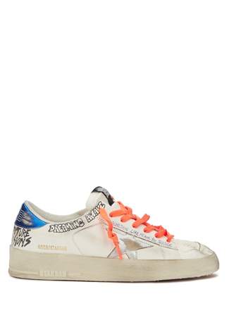 Golden Goose Kadın Beyaz Yazı Baskılı Logolu Sneaker Mavi 35 EU Golden Goose Kadın Beyaz Yazı Baskılı Logolu Sneaker Mavi 35 EU