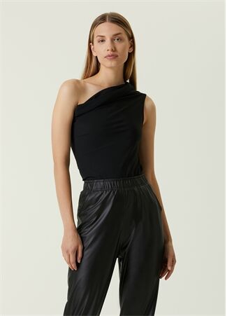 Schmart Kadın Siyah Tek Omuzlu Body M EU
