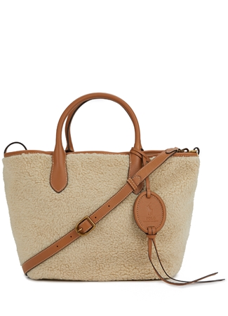 Polo Ralph Lauren Kadın Naturel Taba Shearling Deri Alışveriş Çantası Bej EU Polo Ralph Lauren Kadın Naturel Taba Shearling Deri Alışveriş Çantası Bej EU