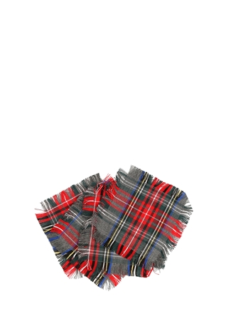 Poetique Strasbourg Ekose Desenli 4lü Bardak Altlığı Seti Çok Renkli