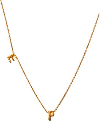 Fidelle Kadın Sideways Alphabet E ve P Formlu Altın Rengi Kolye S EU