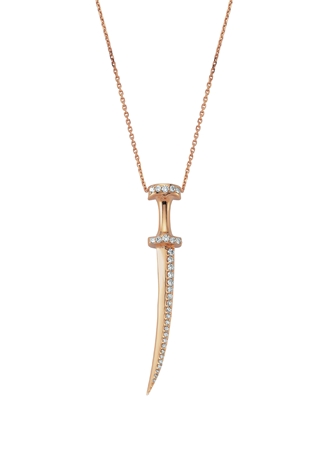 Bee Goddess Kadın Rose Gold Kılıç Formlu Altın Rengi Kolye Pembe EU Bee Goddess Kadın Rose Gold Kılıç Formlu Altın Rengi Kolye Pembe EU