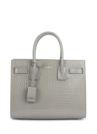 Kadın Classic Sac De Jour Baby Gri Deri Çanta EU