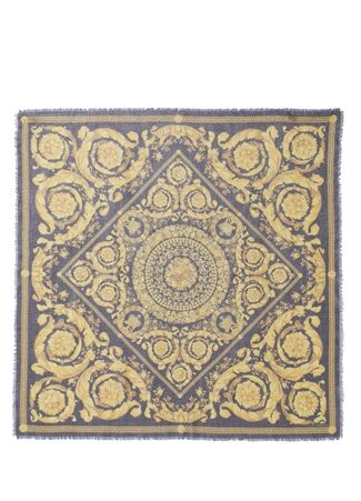 Versace Kadın Siyah Gold Yün Şal EU