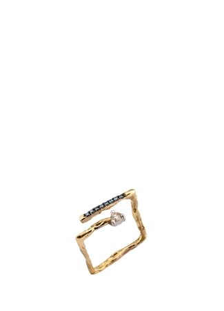 Collection-Jewelry By Banu Kadın Taşlı Kare Formlu Altın Rengi Yüzük EU Collection-Jewelry By Banu Kadın Taşlı Kare Formlu Altın Rengi Yüzük EU