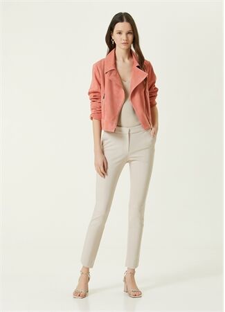 Network Kadın Slim Fit Bej Pantolon 32 EU