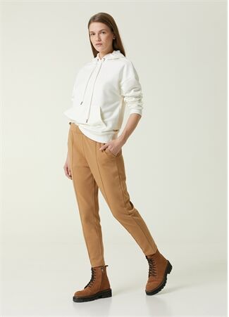 Beymen Club Kadın Bej Havuç Formlu Jogger Eşofman Altı Kahverengi XS