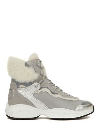 Valentino Garavani Kadın Shegoes Silver Deri Sneaker Gri 38 EU