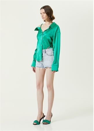 T By Alexander Wang Kadın Taşlı Logo Bantlı Jean Şort Mavi 26 Us T By Alexander Wang Kadın Taşlı Logo Bantlı Jean Şort Mavi 26 Us