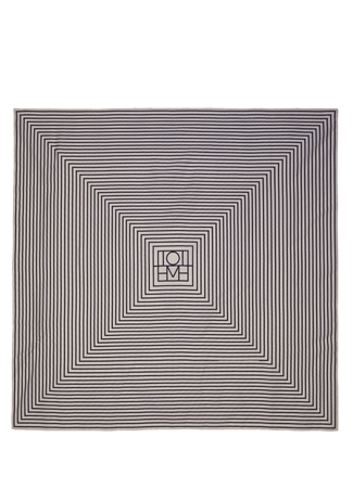 Toteme Kadın Krem Logo Baskılı Şal Bej Eu