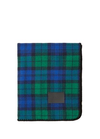 Beymen Hediye Yeşil Mavi Ekose Jakarlı Battaniye