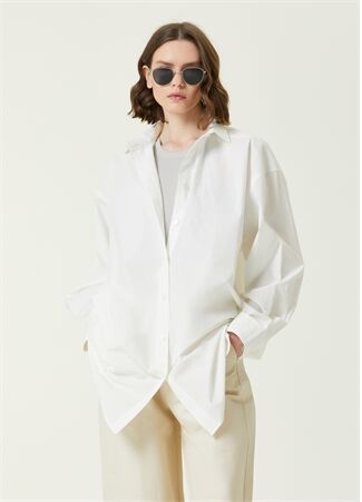 Toteme Kadın Beyaz Bol Nakış Detaylı Gömlek 34 Fr Toteme Kadın Beyaz Bol Nakış Detaylı Gömlek 34 Fr
