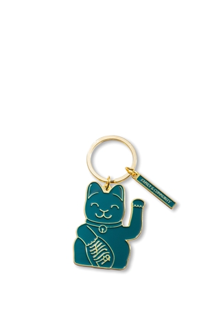 Donkey Manekineko Yeşil Kedi Formlu Anahtarlık EU