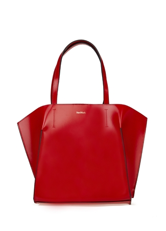 Network Kadın Kırmızı Logolu Deri Omuz Çantası EU