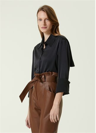 Muse For All Kadın Morris Siyah İpek Gömlek 34 EU Muse For All Kadın Morris Siyah İpek Gömlek 34 EU