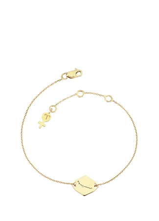Her Story Kadın Geometrik Formlu İşlemeli Altın Rengi Bileklik EU Her Story Kadın Geometrik Formlu İşlemeli Altın Rengi Bileklik EU