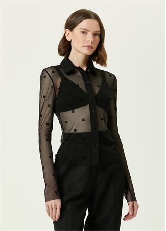Givenchy Kadın Siyah Logo Detaylı Gömlek 38 Fr Givenchy Kadın Siyah Logo Detaylı Gömlek 38 Fr