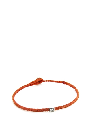 Kayra Khan Erkek Life Herrinbone Gümüş Rengi Bileklik Kırmızı EU