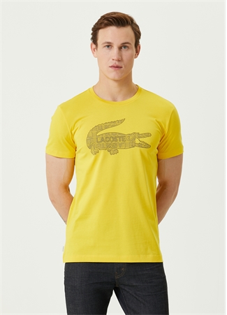 Lacoste Erkek Slim Fit Sarı Logolu T-shirt S Eu