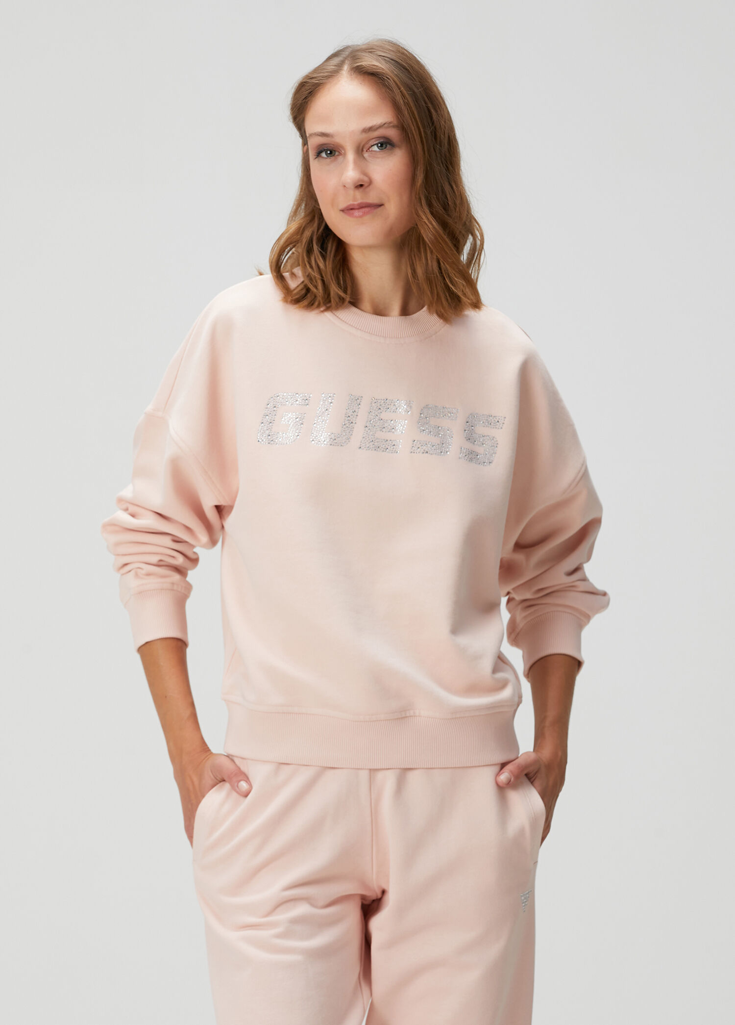 Guess - Primula Pembe Sweatshirt - Pembe
