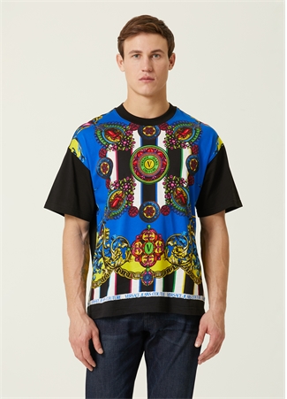 Versace Jeans Couture Erkek Siyah Logolu T-shirt XS EU Versace Jeans Couture Erkek Siyah Logolu T-shirt XS EU
