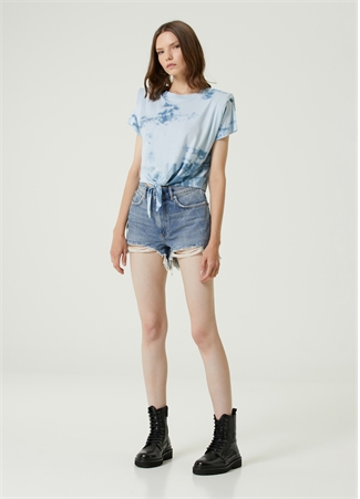 Allsaints Kadın Remi Yıpratma Detaylı Jean Şort Mavi 26 US Allsaints Kadın Remi Yıpratma Detaylı Jean Şort Mavi 26 US