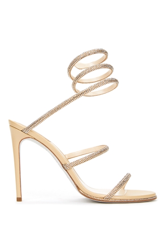 RENE CAOVILLA SPA Kadın Cleo Nude Taş Detaylı Sandalet Pembe 36 EU RENE CAOVILLA SPA Kadın Cleo Nude Taş Detaylı Sandalet Pembe 36 EU