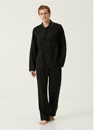 Cdlp Erkek Siyah Polo Yaka Pijama Üstü 52 IT