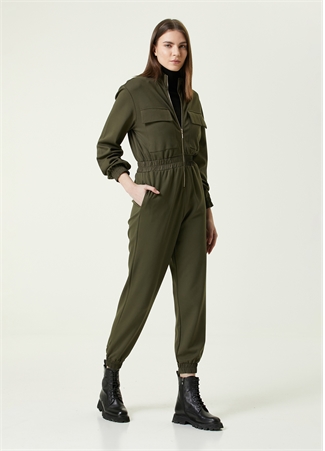 Network Kadın Slim Fit Haki Tulum S EU Network Kadın Slim Fit Haki Tulum S EU