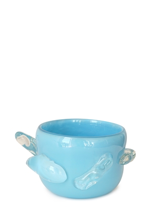 Usta Design Bam Mavi Cam Kase