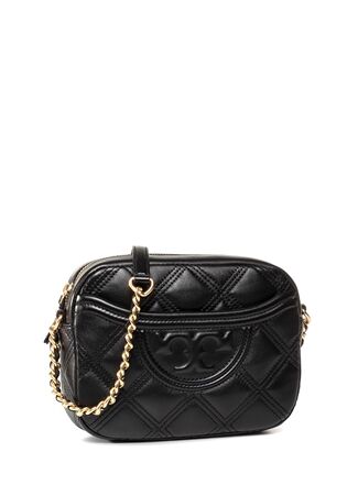 Tory Burch Kadın Fleming Soft Siyah Deri Omuz Çantası EU