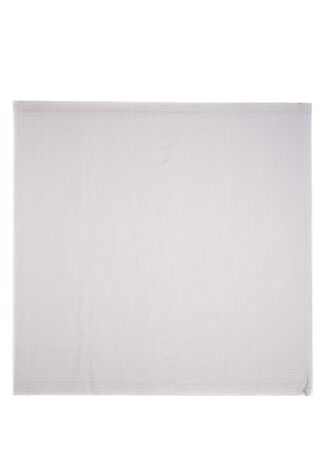 Imannoor Kadın Eye of Iman Geometrik Desenli İpek Şal Bej EU