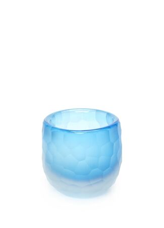 Kaheku Hurricane Evra Mavi Geometrik Dokulu Cam Mumluk