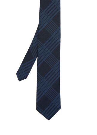 Beymen Club Erkek Lacivert Çizgili İpek Kravat Mavi EU