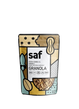 Saf Nutrition Fıstık Ezmeli ve Fındıklı 45 gram Granola EU Saf Nutrition Fıstık Ezmeli ve Fındıklı 45 gram Granola EU