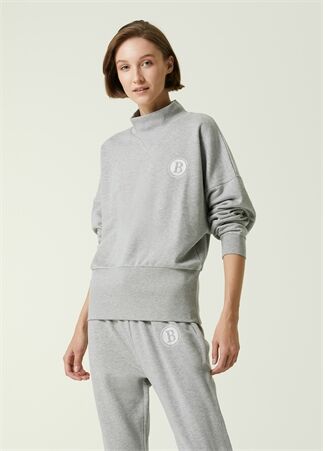 Beymen Collection Kadın Gri Dik Yaka Sweatshirt S