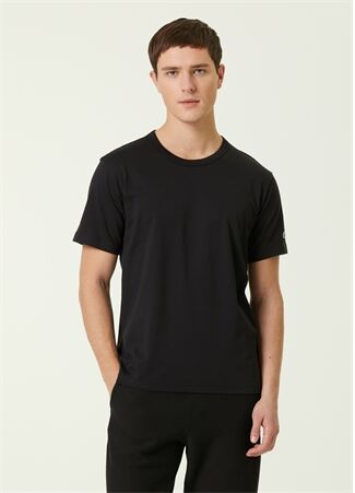 Champion Erkek Siyah Logolu T-shirt S EU