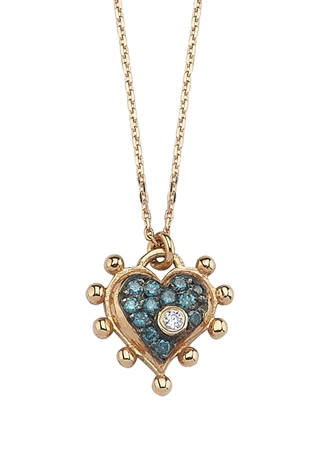 Collection-Selda Jewellery Kadın Kalp Detaylı Pırlantalı Altın Rengi Kolye EU Collection-Selda Jewellery Kadın Kalp Detaylı Pırlantalı Altın Rengi Kolye EU