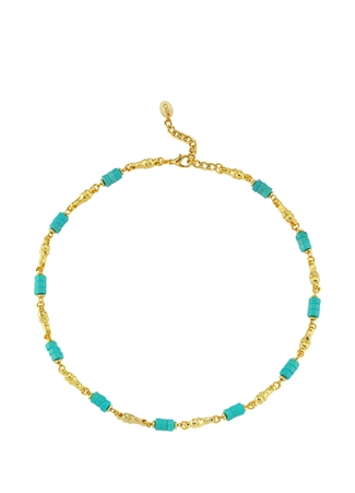 Berrin Özkan Kadın Bead Love Boncuklu Altın Rengi Kaplama Kolye Mavi EU Berrin Özkan Kadın Bead Love Boncuklu Altın Rengi Kaplama Kolye Mavi EU