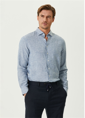 Network Erkek Comfort Fit Mavi Keten Gömlek Xs Eu Network Erkek Comfort Fit Mavi Keten Gömlek Xs Eu