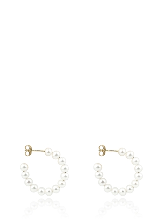 Lulu Jewelery Kadın İncili Gümüş Rengi Küpe Altın EU Lulu Jewelery Kadın İncili Gümüş Rengi Küpe Altın EU