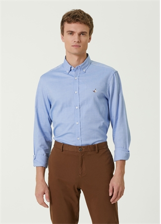 Beymen Club Erkek Comfort Fit Mavi Oxford Gömlek S