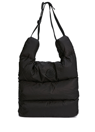 Moncler Kadın Siyah Logolu Puff Çanta EU