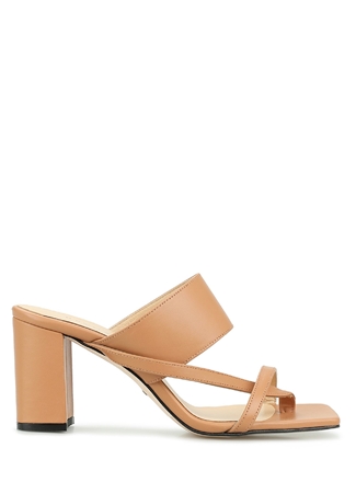 Beymen Collection Kadın Nude Çapraz Bantlı Deri Terlik Pembe 37