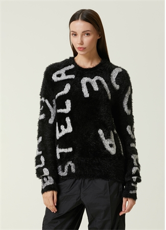 Stella McCartney Kadın Ed Curtis Siyah Logo Jakarlı Kazak XS EU Stella McCartney Kadın Ed Curtis Siyah Logo Jakarlı Kazak XS EU