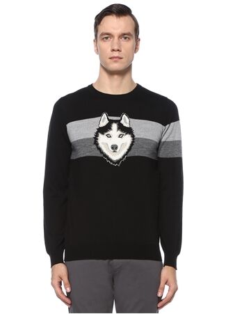 Beymen Club Erkek Siyah Husky Jakarlı Yün Kazak XS